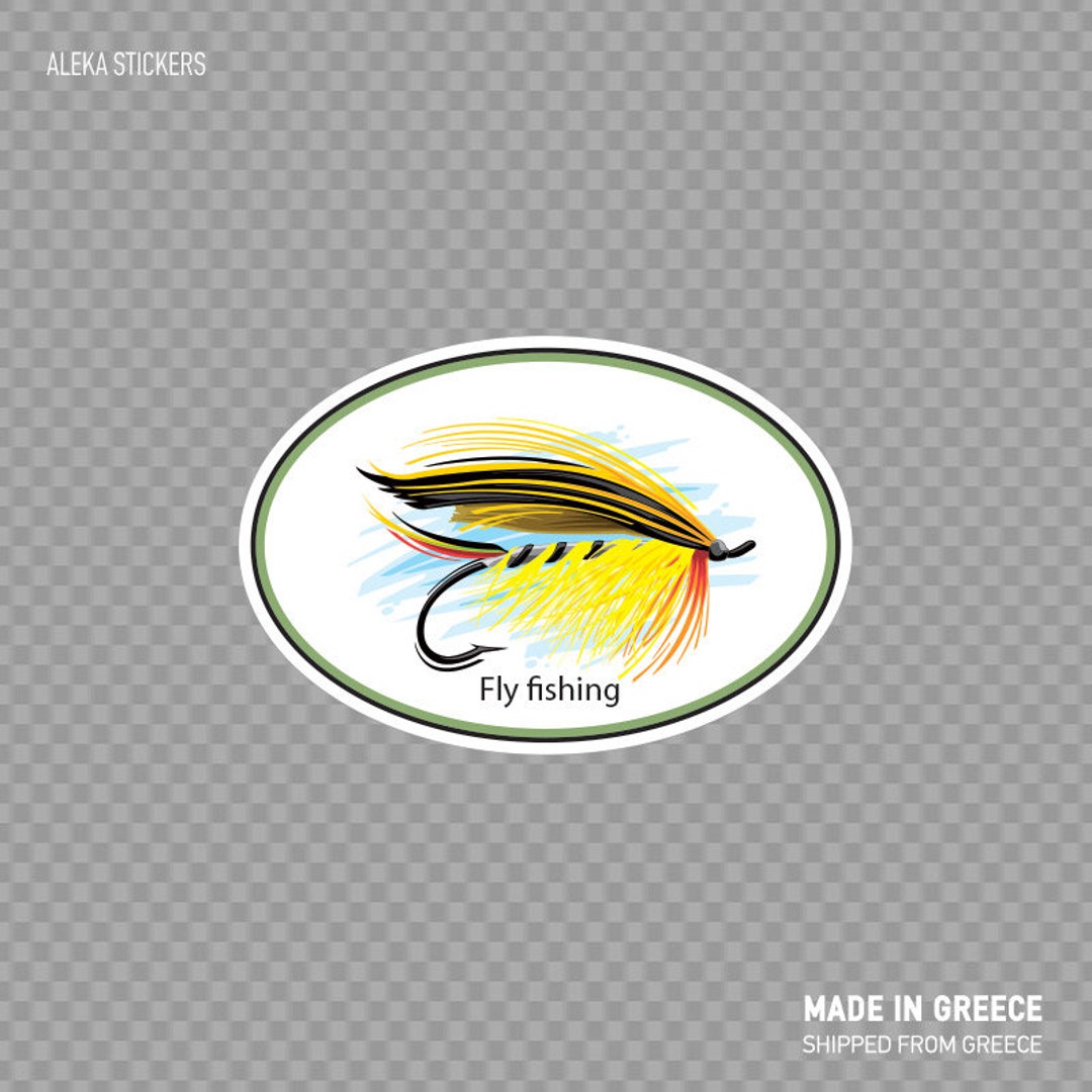 Decal Sticker Fly Fishing Boat Decoration Bait the Hook Freshwater ...
