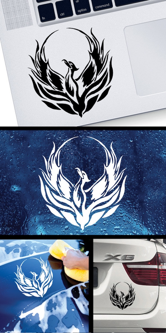 Red Tailed Hawk Phoenix Glossy Sticker Phoenix Rising Inspirational ...