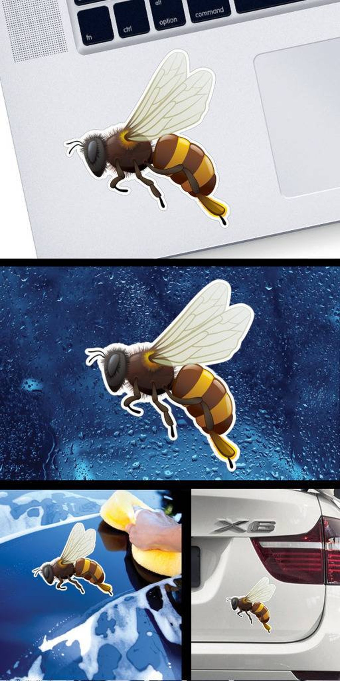 Decal Sticker Bee Hornet Wasp Vespa honey insect store | Etsy