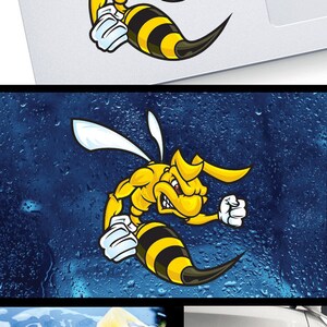 Decal Sticker Bee Hornet Wasp Aggressive Brutal Honey Racing Strength ...