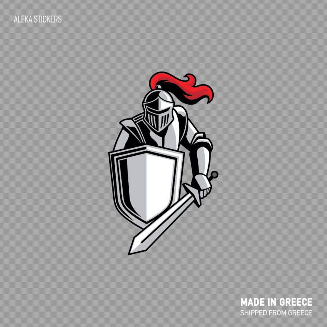 Decal Sticker Middle Age Knight Warrior Combat Fight Shield Sword W8ZZ7 ...