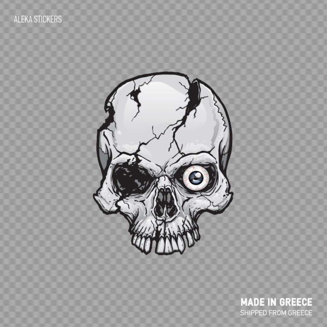 Decal Add Edge to Your Space With a Hard-to-find Gray Terror Skull ...