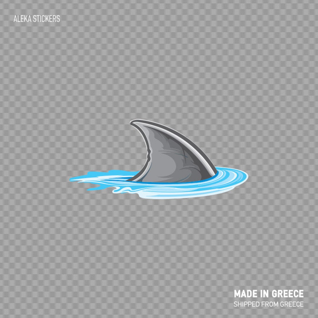Decal Sticker Shark Fin Ocean Top Quality Vinyl Fishing Boat Fishing ...