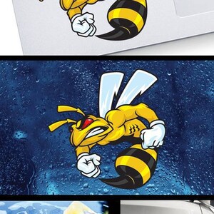Decal Sticker Bee Hornet Wasp Attack Aggression Helmet Aggressive ...