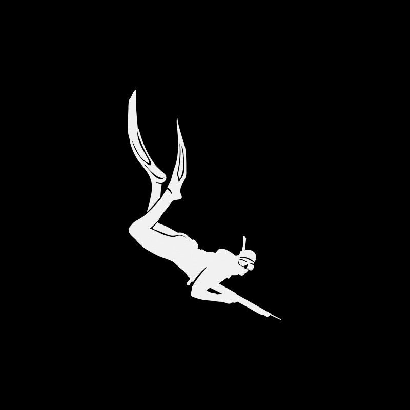 Decal Sticker Spearfishing Diver Apnea Free-diving Snorkelling | Etsy