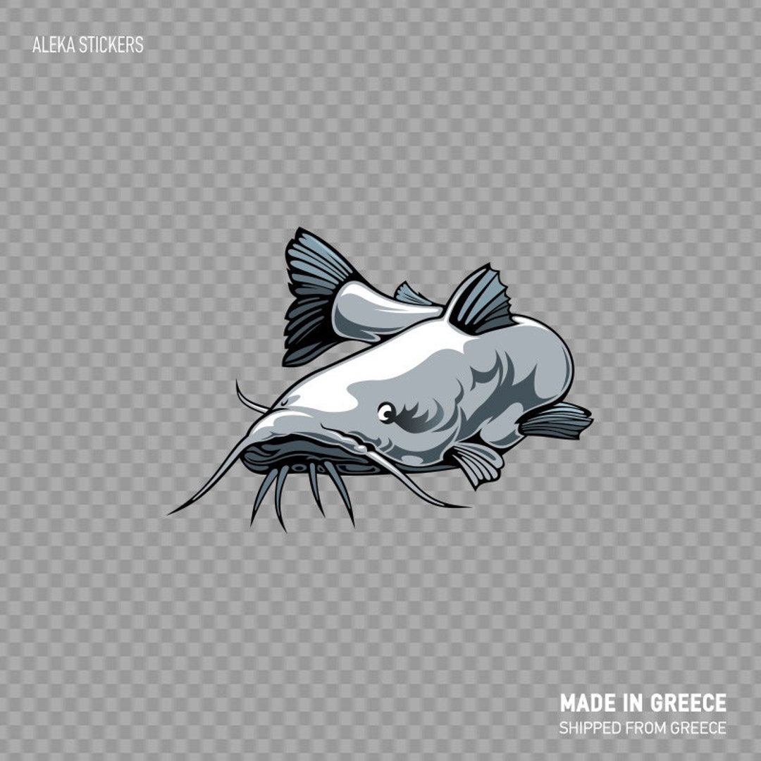 Catfish Decal: Waterproof Fishing Sticker - Etsy