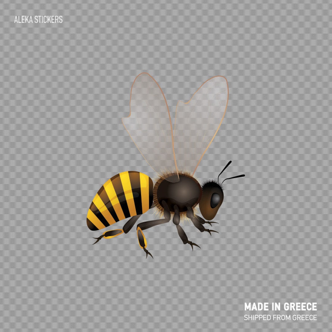 Decal Sticker Bee Honey Complex Design Illustration XX7ZK - Etsy
