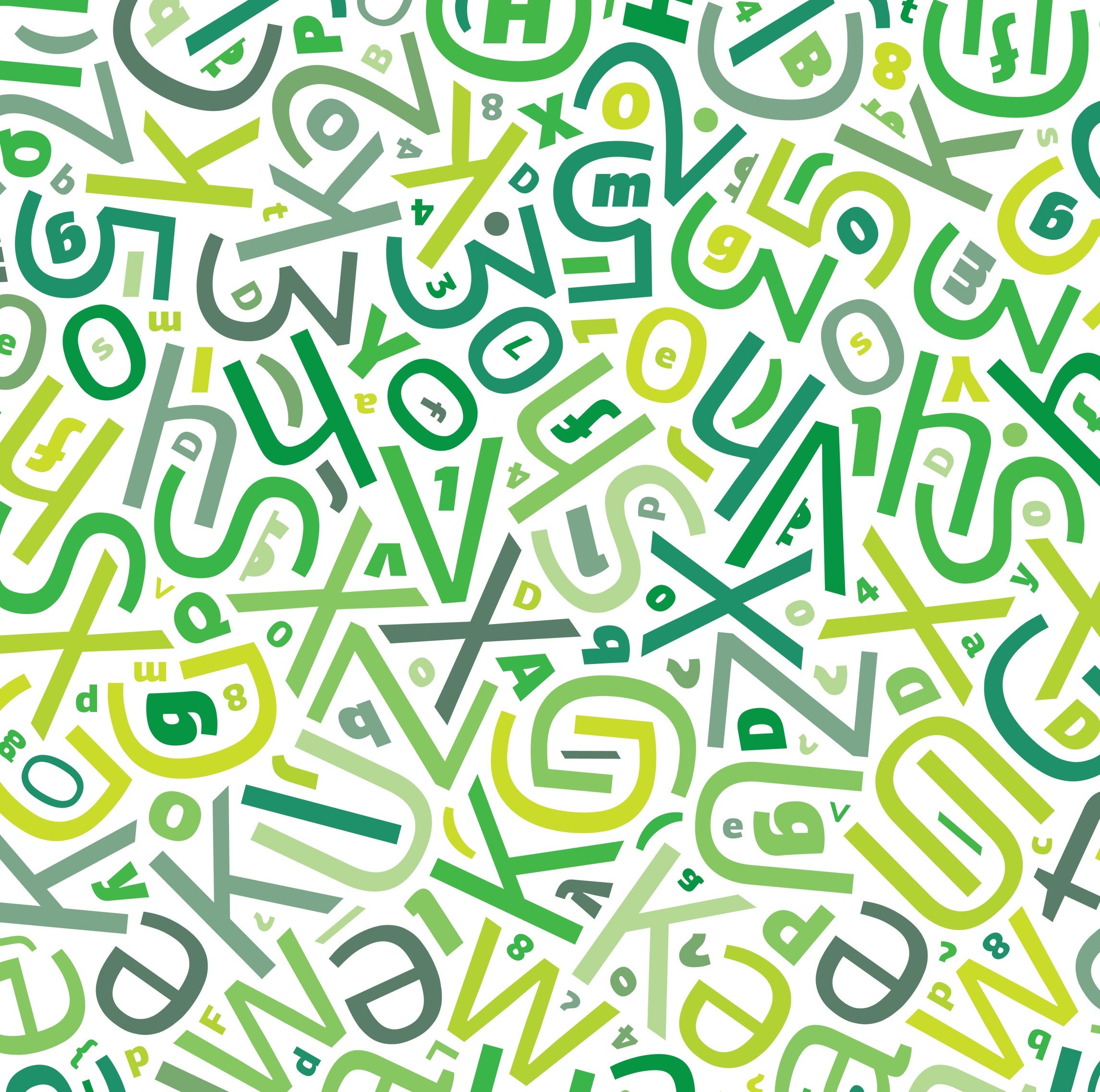 Mosaic Typography Letters Composition for Textile Prints or - Etsy