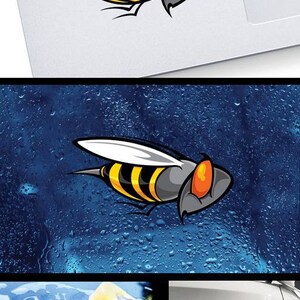 Decal Sticker Bee Wasp Vespa Hornet Honey Racing Vivid Colors ...