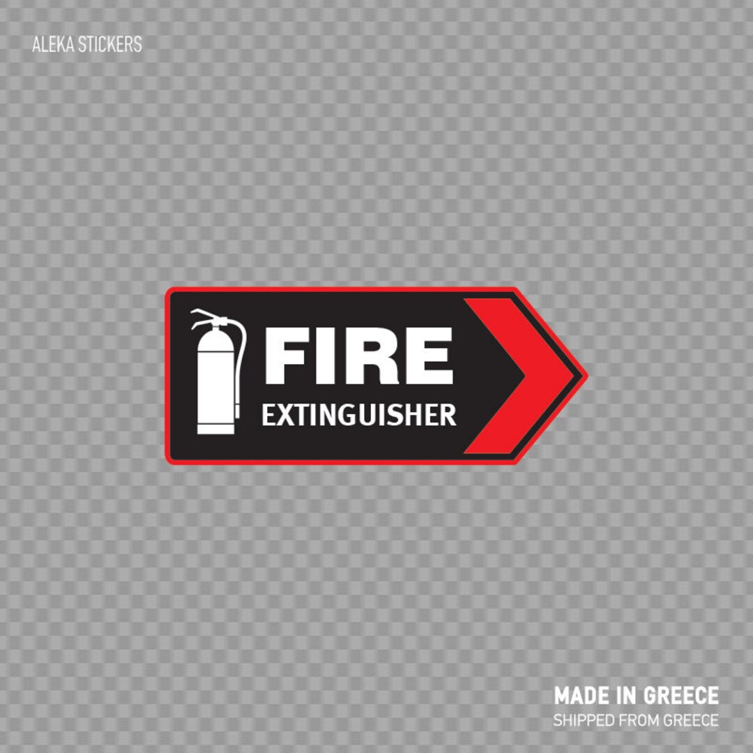 Decal Sticker Fire Alarm Emergencies Signs Fire Extinguisher - Etsy