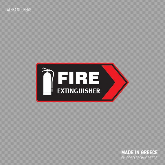 Decal Sticker Fire Alarm Emergencies Signs Fire Extinguisher | Etsy