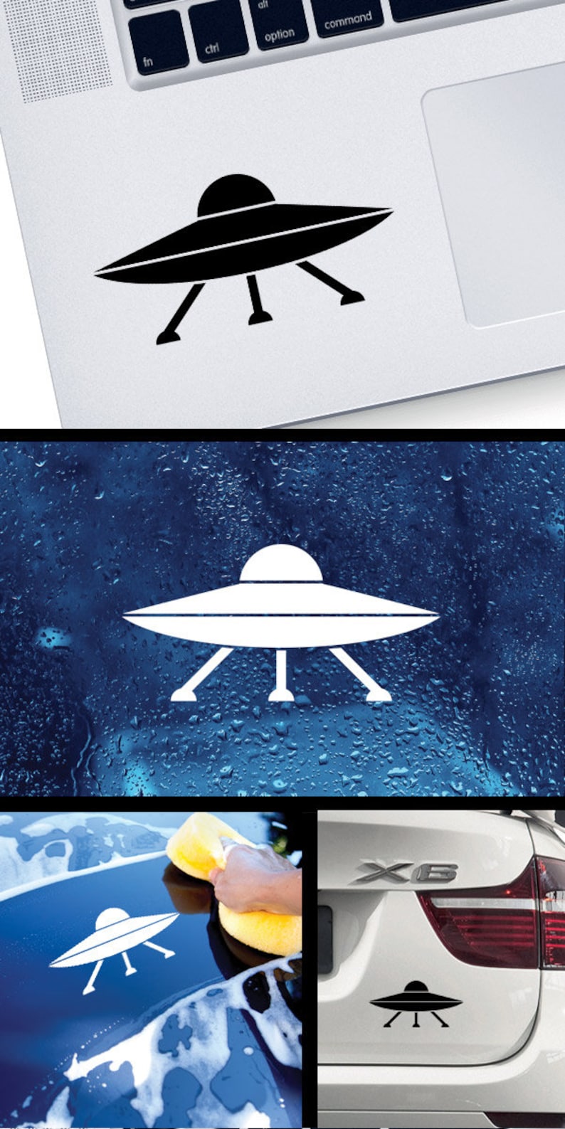 Decal Sticker Ufo Space Science Fiction Room Decoration X52X7 - Etsy