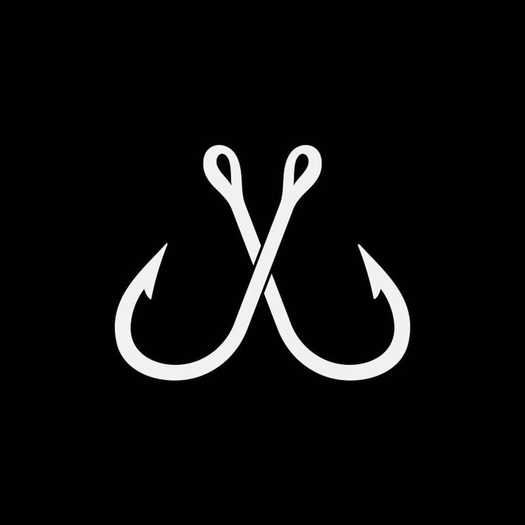 Decal Sticker Cross Hook Fishing Boat Deep Water Ocean Shop Decoration ...