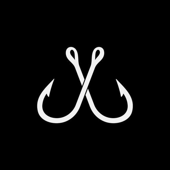 Decal Sticker Cross Hook Fishing Boat Deep Water Ocean Shop | Etsy