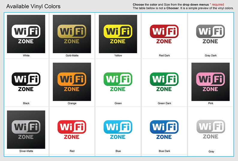 Decal Sticker Wifi Zone Internet Web Communication Wi-fi Wireless Local ...