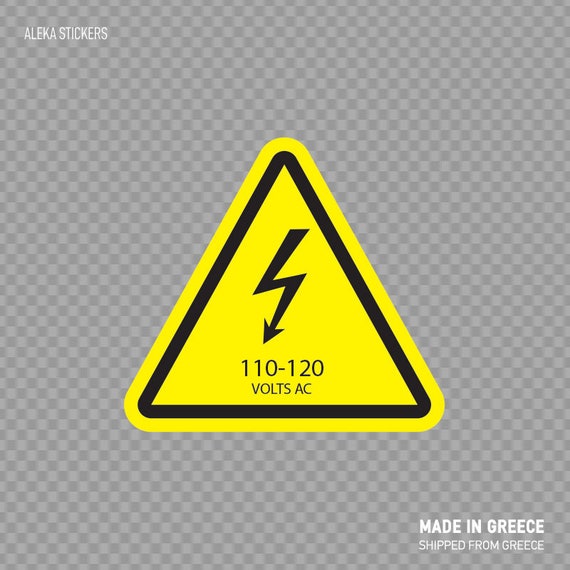 Decal Sticker Danger High Voltage 110-120 Volts Ac Electricity - Etsy