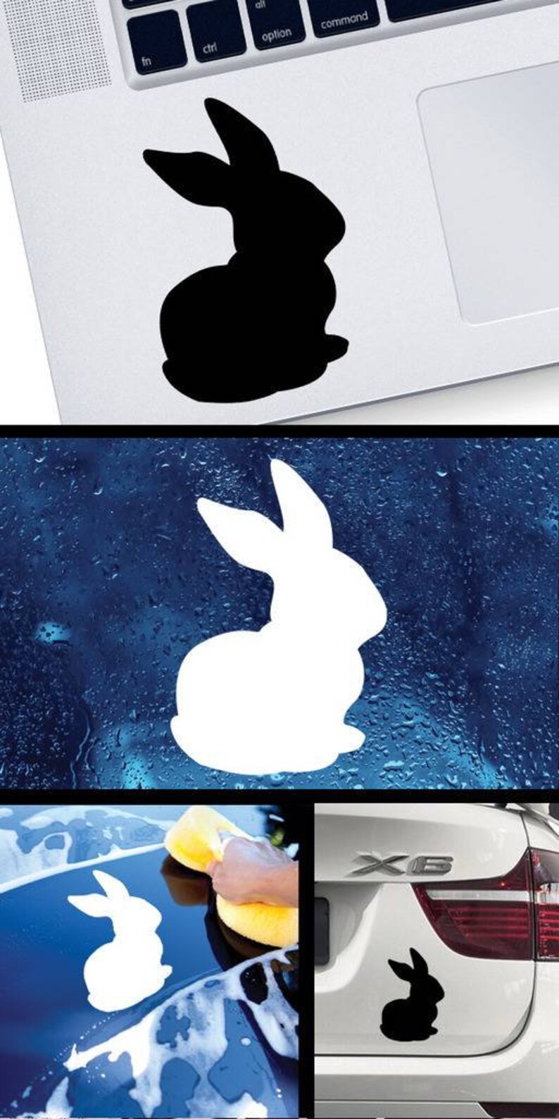 Decal Sticker Rabbit Figure Forest Nature Farm Fairy Tale Cute Kids ...