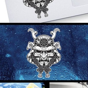 Decal Sticker Samurai Warrior Mask Martial Arts Traditional Top Quality ...