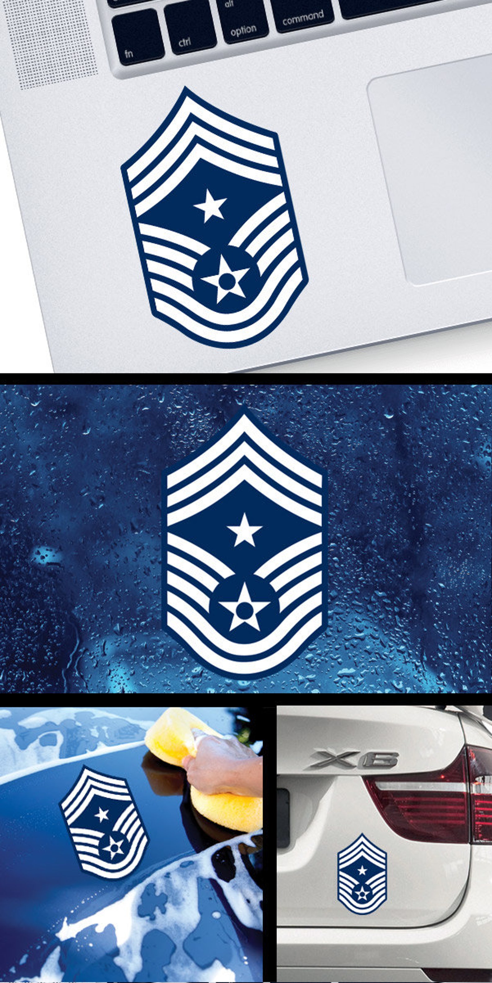 Decal Sticker Command Chief Master Sergeant Military Patriotism Patriot ...