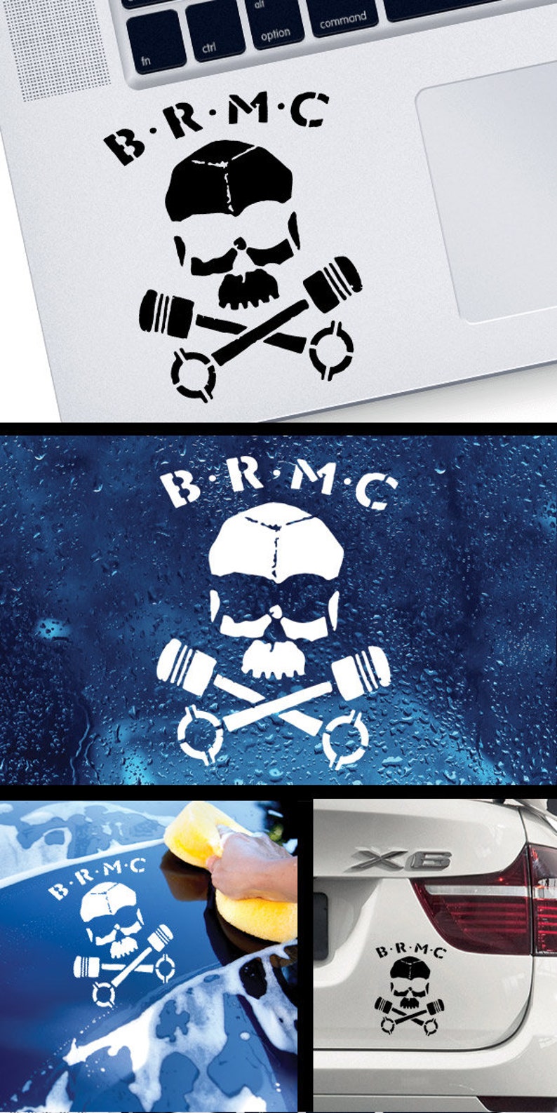 Decal Sticker Brmc Skull Adventure Easy Rider Freedom Motorcycle Speed ...