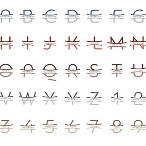 Split Monogram Alphabet SVG Font, Monogram Font SVG, Split Monogram ...