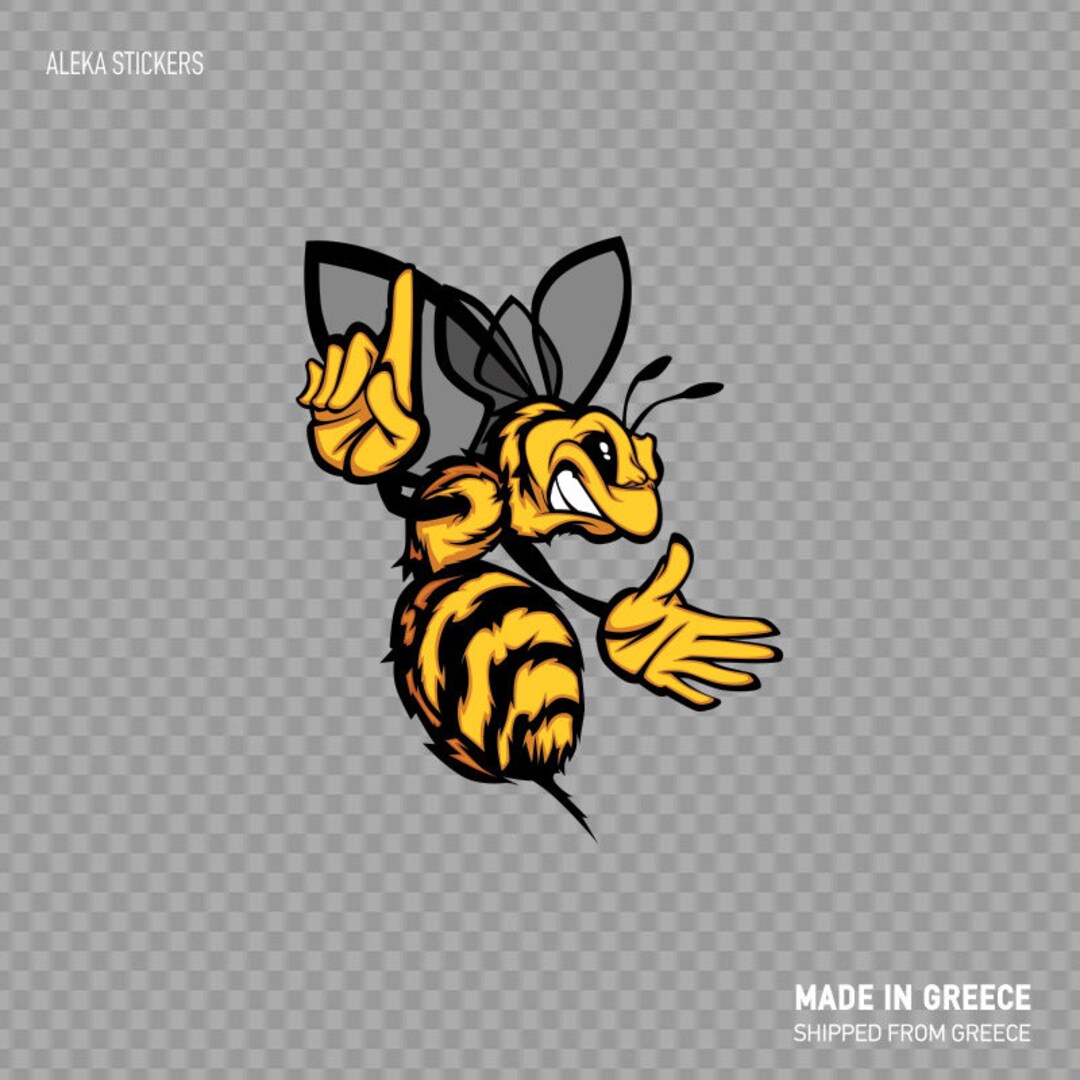 Decal Sticker Bee, Hornet, Wasp, Vespa Aggressive Honey Insect Racing ...