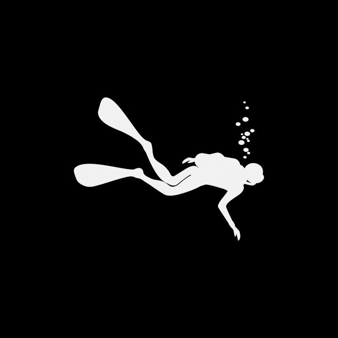 Decal Sticker Diver Scuba Apnea Free-diving Snorkelling Scuba Spearguns ...