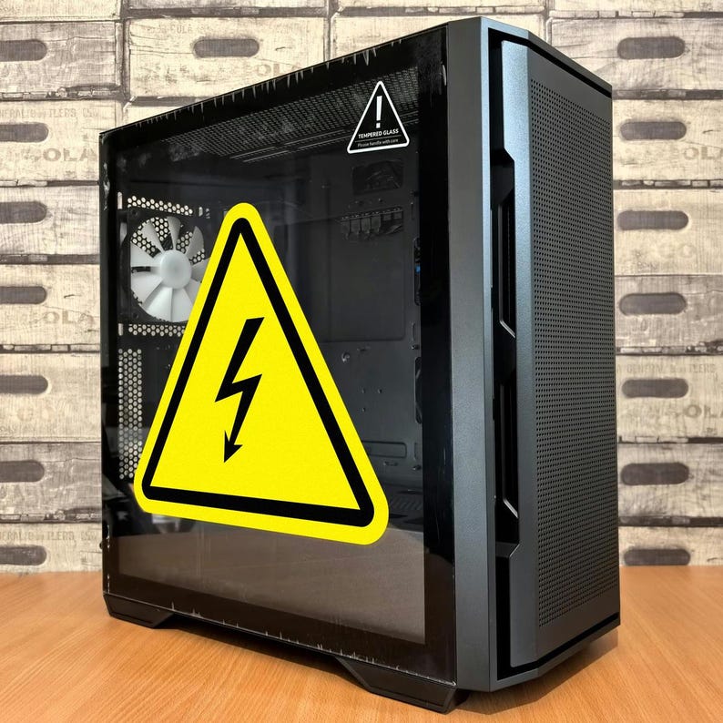 High Voltage Warning Sticker – Bold Yellow and Black Safety Decal for ...