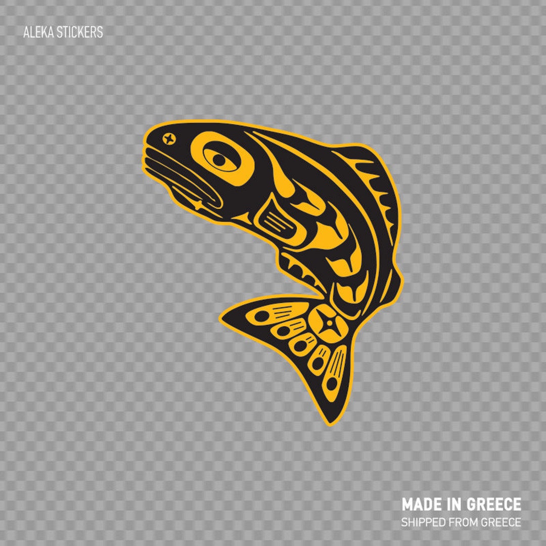 Decal Sticker Ancient Aztecs Native Fish Fishing Store Decoration ...