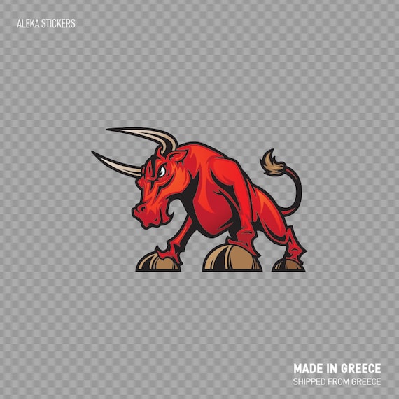 Decal Sticker Angry Bull Attack Aggressive Vivid Colors Car | Etsy