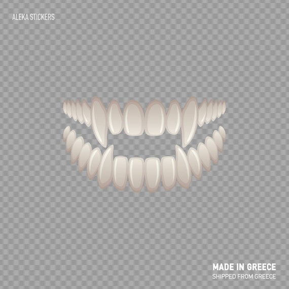 Decal Sticker Isolated Dracula Vampire Teeth X2259 | Etsy