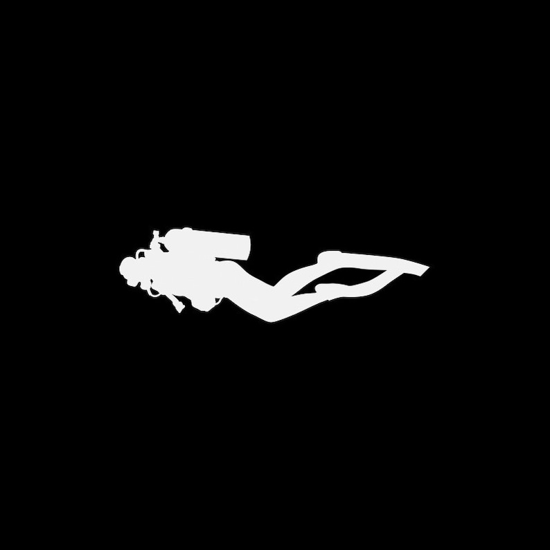 Decal Sticker Scuba Diver Apnea Free-diving Snorkelling Scuba Spearguns ...