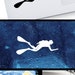 Decal Sticker Diver Scuba Apnea Free-diving Snorkelling Scuba Spearguns ...