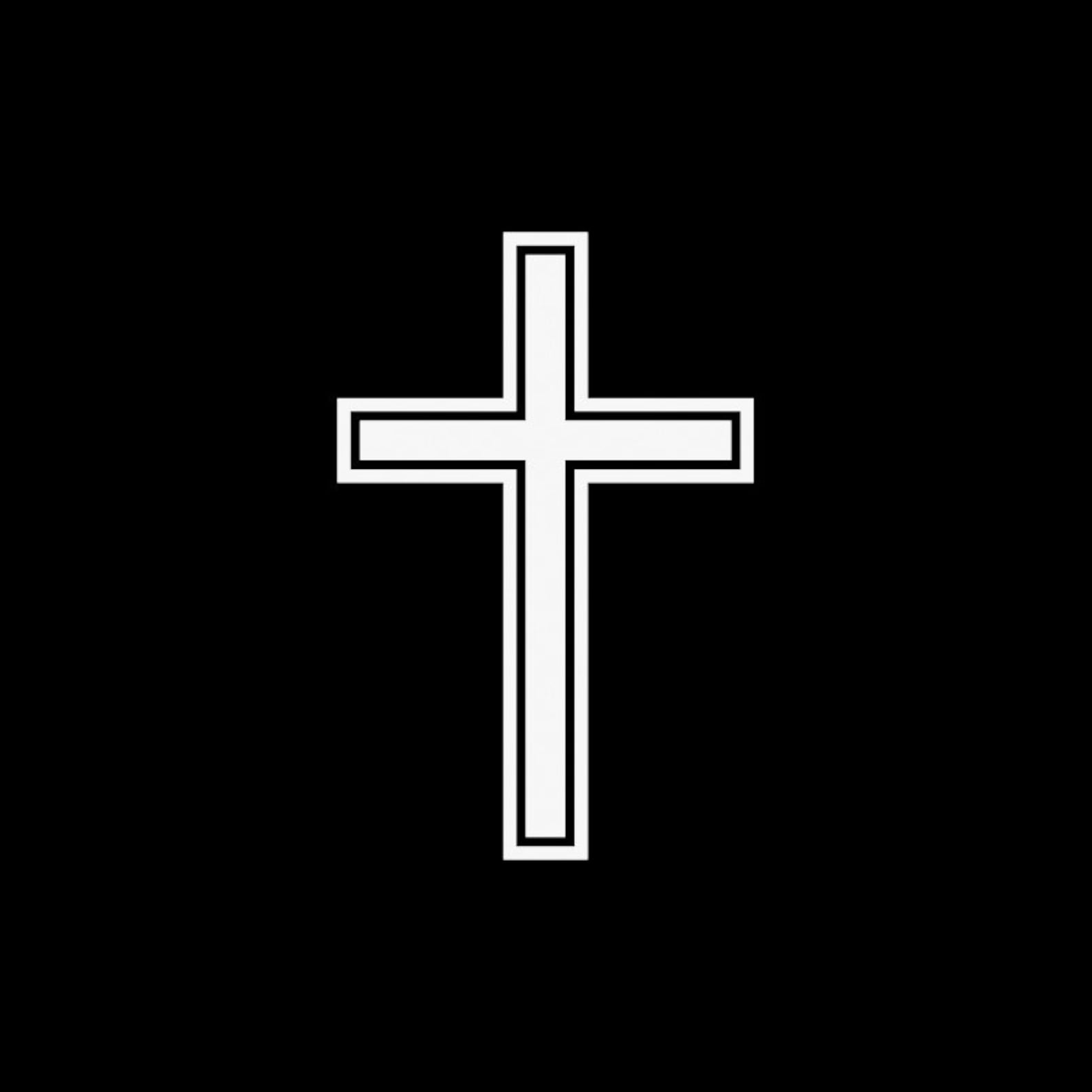 Decal Sticker Simple Cross Religion Christian Crucifixion of Jesus ...