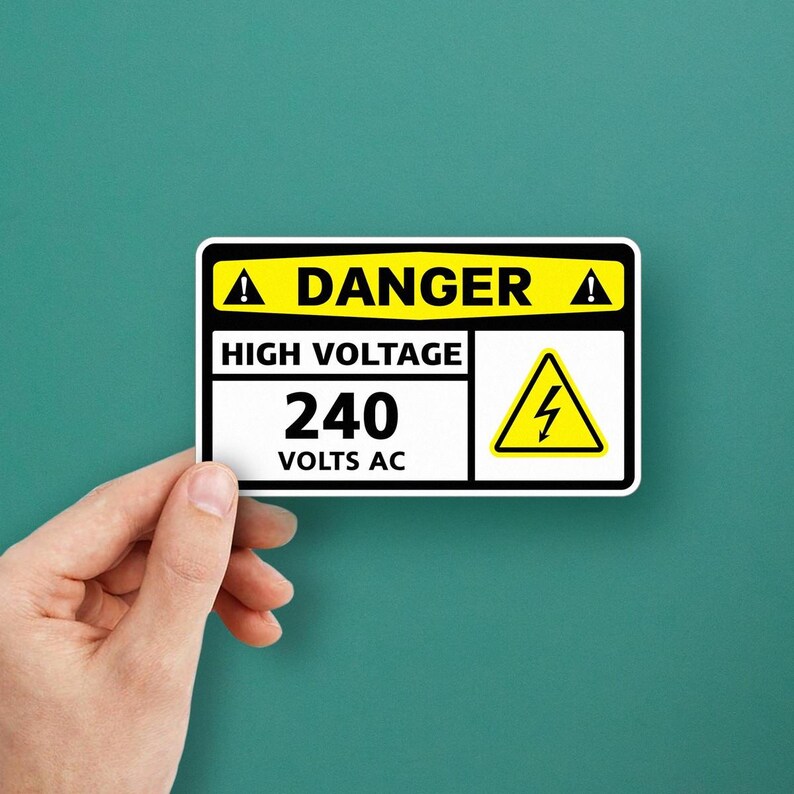 Buy Decal Sticker Danger High Voltage 240 Volts Ac Safety Sign ...