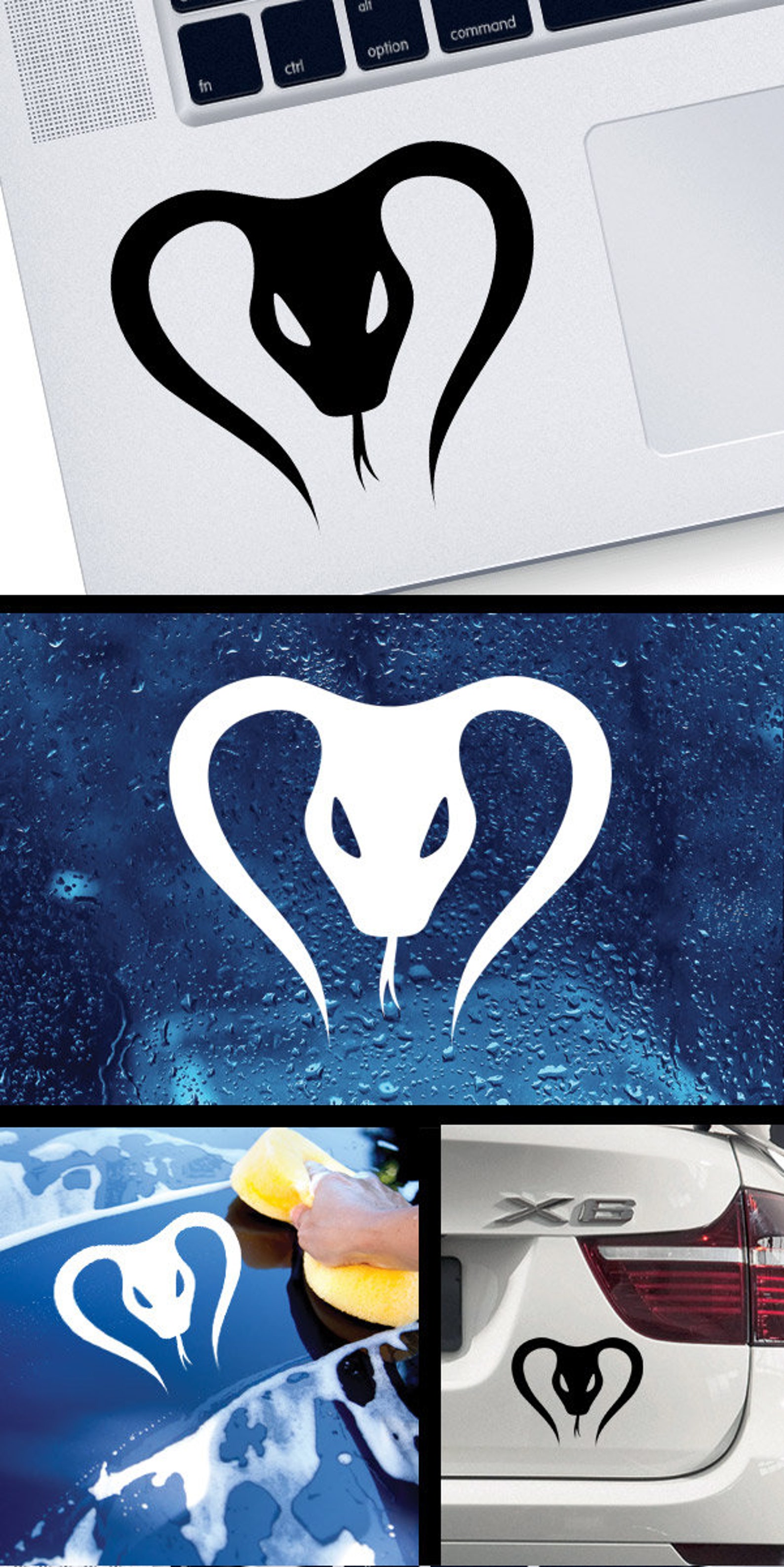 Decal Sticker Snake Cobra reptile decorative top quality | Etsy