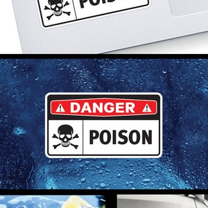 Decal Sticker Danger Poison Safety Sign Top Quality Vinyl X4468 - Etsy