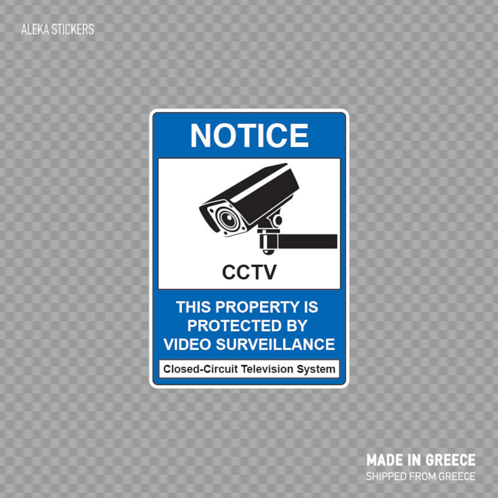 Decal Sticker Notice This Property is Protected by Video Surveillance ...