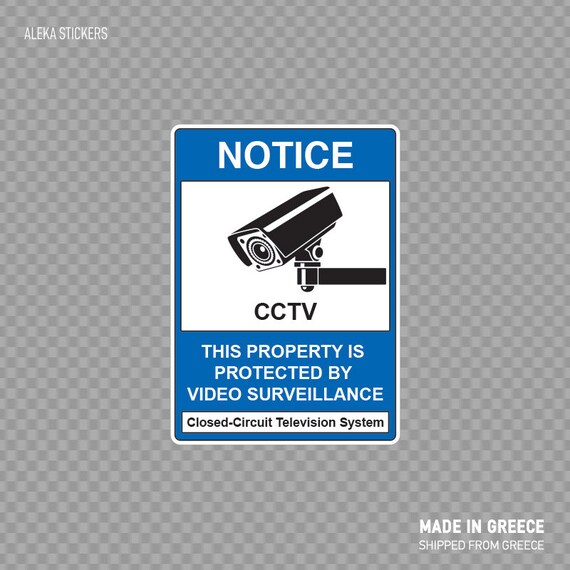 Decal Sticker Notice This Property Is Protected By Video | Etsy