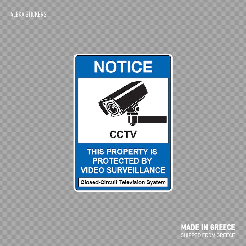 Decal Sticker Notice This Property is Protected by Video - Etsy