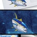 Decal Sticker Yellowfin Tuna Ocean Sea Life Saltwater Fishing ...