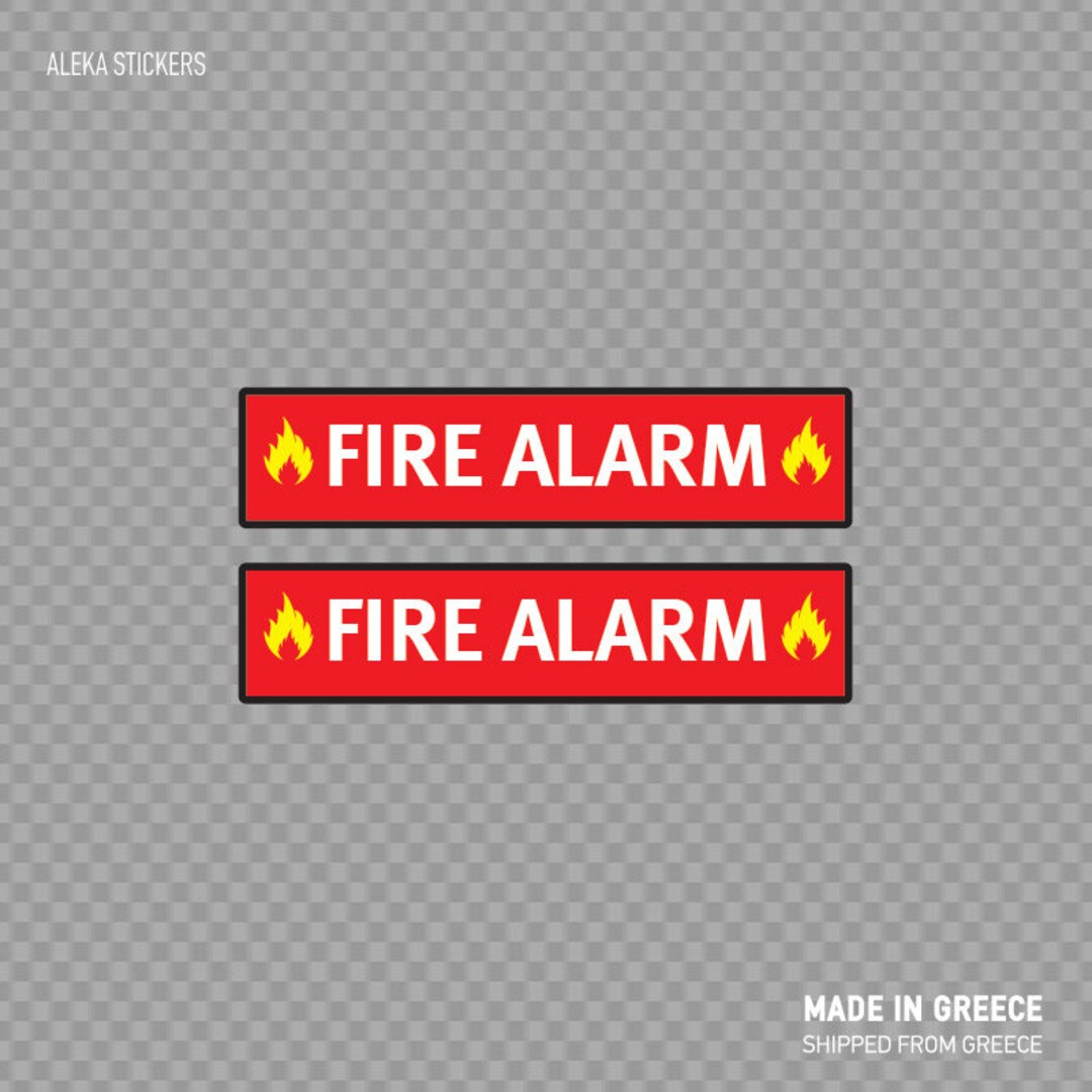 Decal Sticker Fire Alarm Emergencies Signs Fire Alarm Fire Protection ...