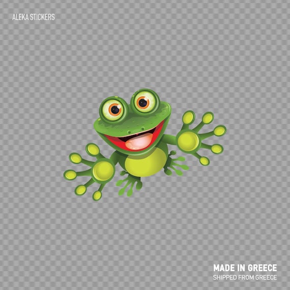 Decal Sticker Happy Frog Kids Room Smile Cartoon XX98W - Etsy