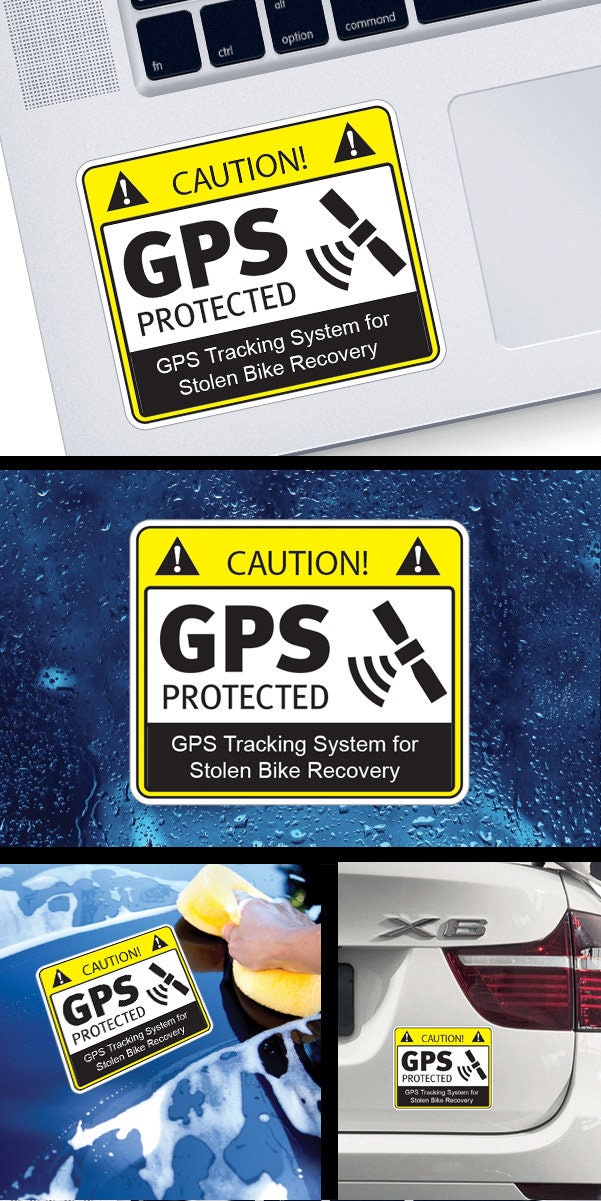 Decal Sticker Gps Protected Bike Security Sign Top Quality Quality ...