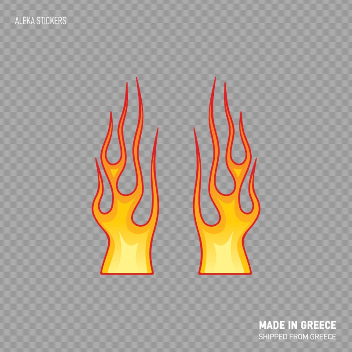 Decal Sticker Pair of Color Flames Flamed Fire Helmet - Etsy