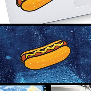 Decal Sticker Hot Dog Restaurant Decoration Fast Food Sauce ...