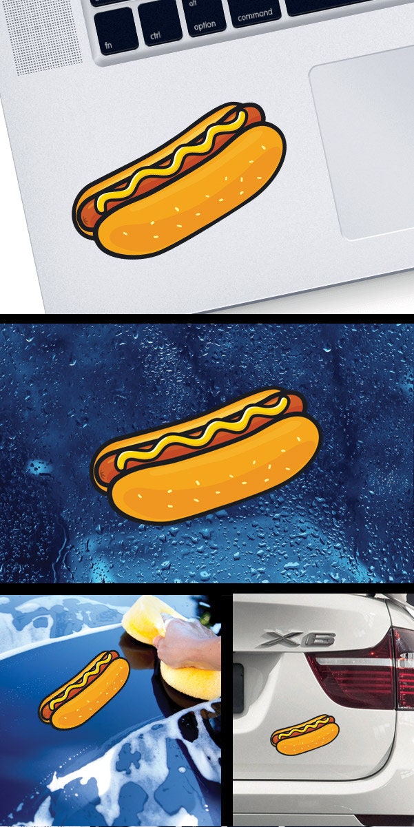 Decal Sticker Hot Dog Restaurant Decoration Fast Food Sauce ...