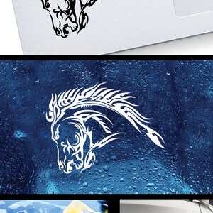 Decal Sticker Tribal Horse Head Freedom Royal Racing Helmet Motorcycle ...