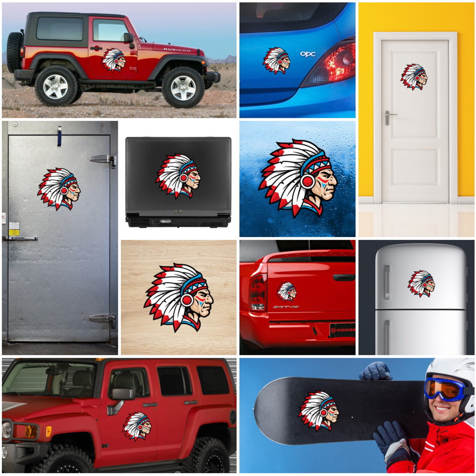 Upgrade Your Aesthetics With a Warrior Indian Native Chief Decal ...