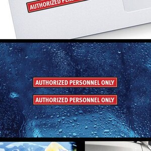 Decal Sticker Authorized Personnel Only Information Security Sign Top ...